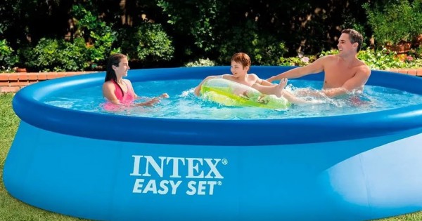 Krustcels.Com — Nopirkt Baseins, piepūšams Intex Easy Set 28143, zila ...